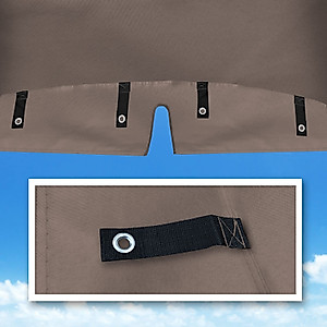 YardGrow 76''x51'' Patio Swing Canopy Replacement Cover Swing Replacement Canopy Top Cover Garden Outdoor Patio, Canopy ONLY (Taupe)