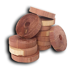Household Essentials 14306 CedarFresh Red Cedar Wood Rings for Hangers - Set of 6