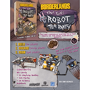 Nerdvana Game: Borderlands: Tiny Tina's Robot Tea Party - Roleplaying Card Game, Strategy Game, Officially Licensed, Ages 13+, 2-5 Players, 15 Min