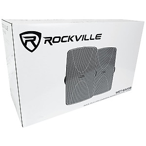 Rockville 2 WET-6525B 6.5" 70V Commercial Indoor/Outdoor Wall Speakers in Black