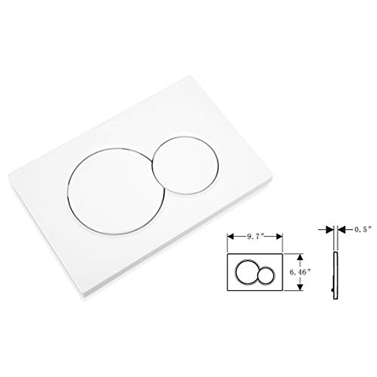 Dual-Flush Actuator Plate for Concealed Cisterns Alpine White Compatible with Geberit 115.770.11.5