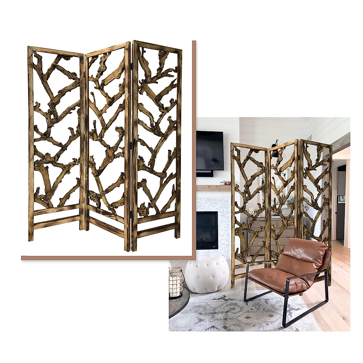 Screen Gems Room Divider, Brown