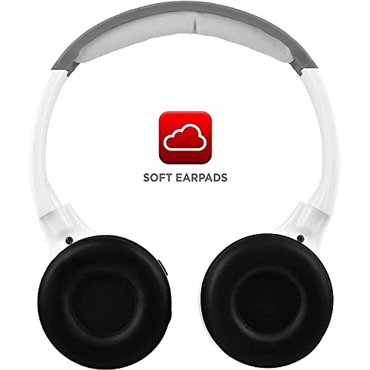 XO Vision IR630R Universal IR Wireless Foldable Headphones - RED Wireless Bluetooth-Enabled Lightweight Portable for iPhone, Car, Kids Wireless Headphones for Universal Car Entertainment System