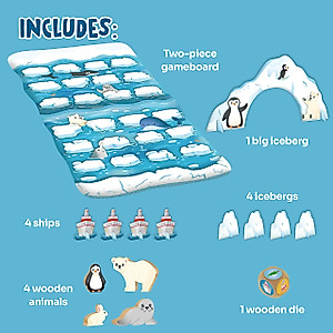 Polar Adventure - A Family Board Game to Teach About Climate Change - Fun & Educational Preschool Games for Boys and Girls - Learning Resources for Kids Ages 3-6 by Adventerra Games