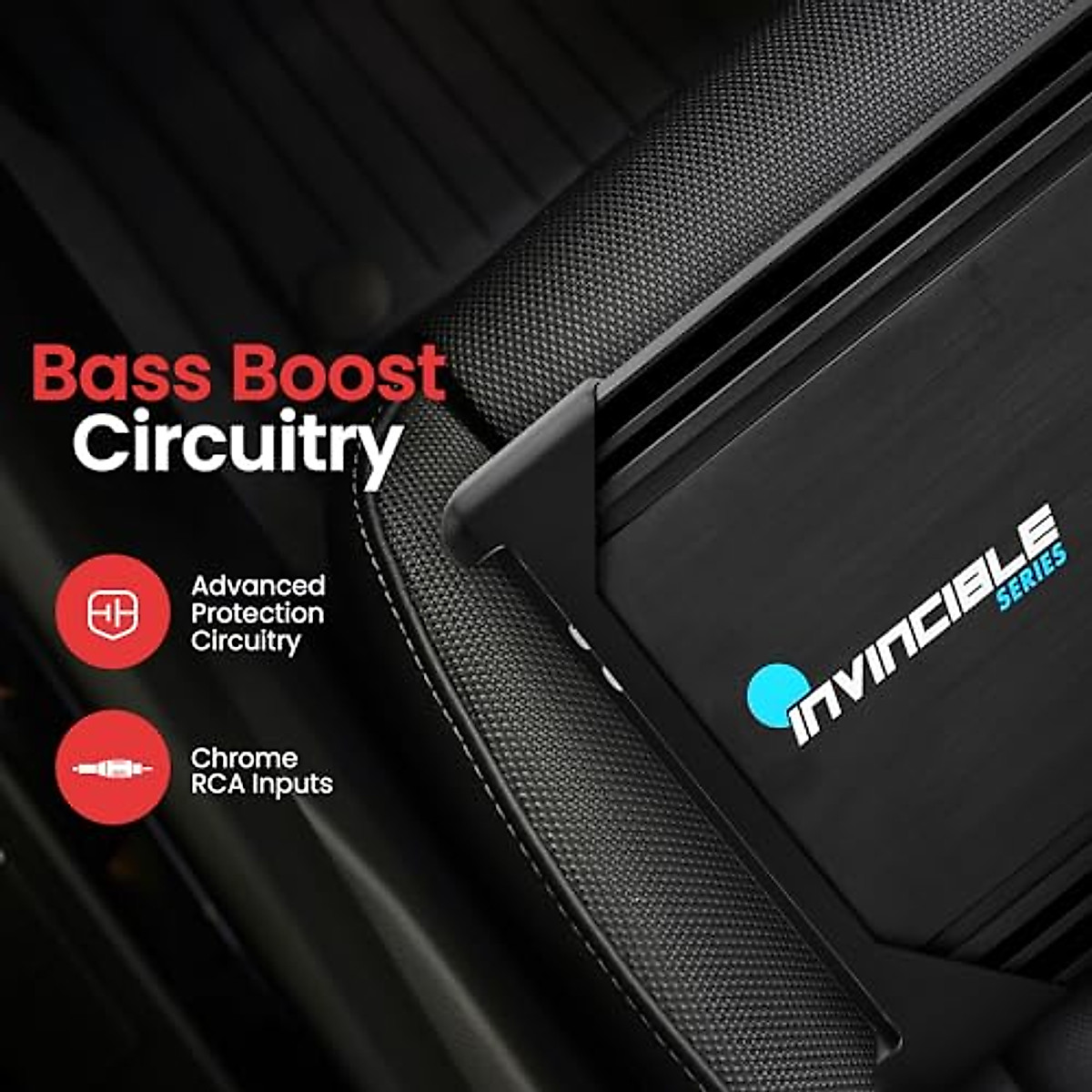 Pyle 9” Class AB Mosfet Amplifier - Invincible Series Monoblock Amp, 1 Channel 2000 Watts Max, Mosfet PWM Power Supply, High-Current Dual Discrete Drive Stages, Advanced Protection Circuitry