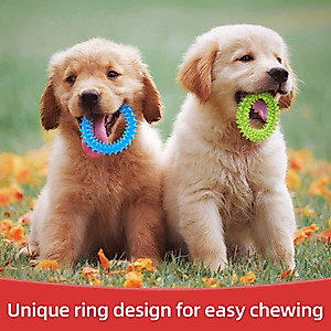Hurray 3 Pack Puppy Teething Chew Toys for Relieve Itching and Clean Teeth - Dog Toys for Small Dogs, Puppies Dog Teething Toys - Size Small, Pet Supplies Rubber Dental Chew Toy - Up to 15 lbs