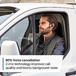 BlueParrott M300-XT SE Mono Bluetooth Wireless Headset with Improved Call Quality for Mobile Phones - 80% Noise Cancellation with 2-Mic Tech - Ideal for High-Noise Environments - Bluetooth 5.1, Black