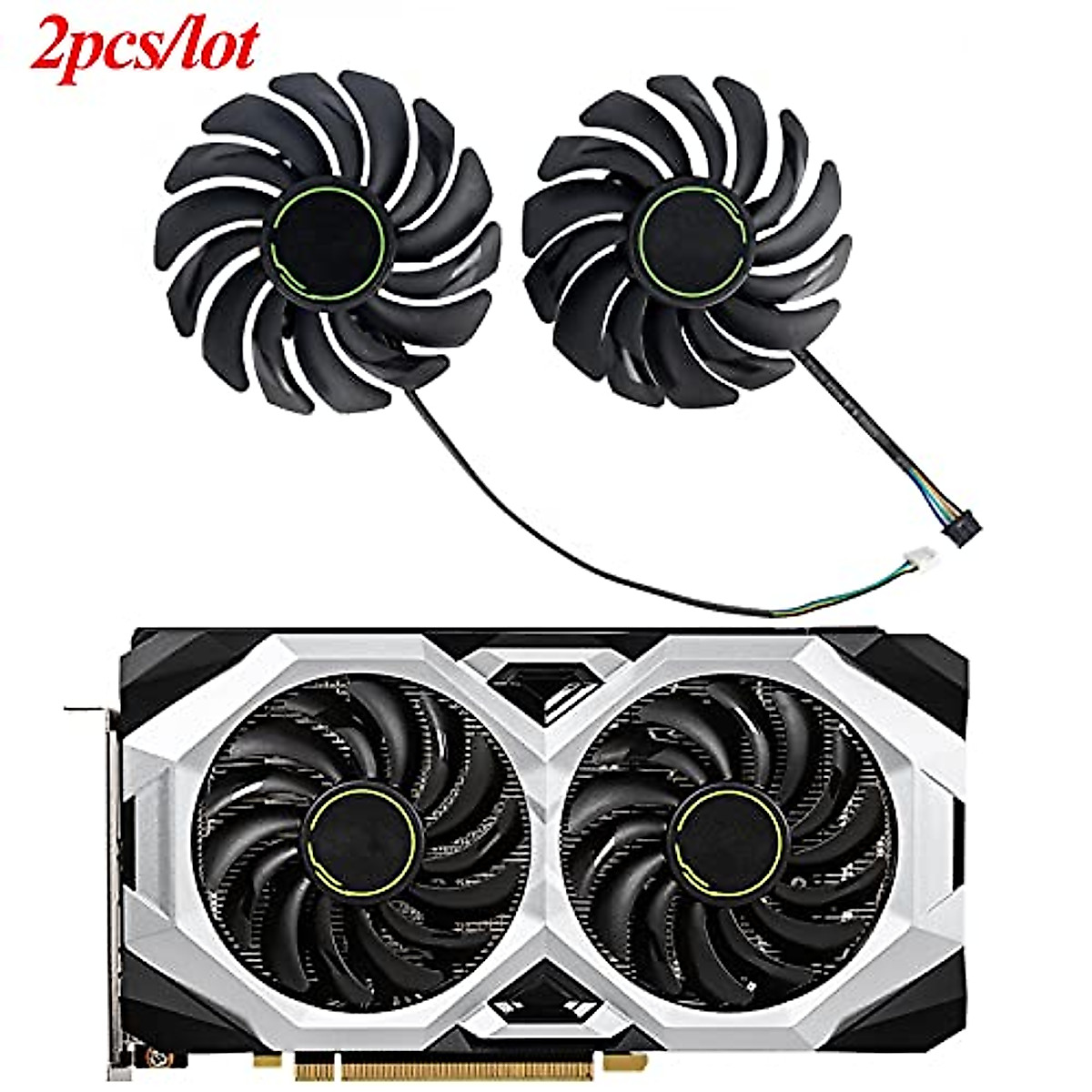 inRobert PLD09210S12HH 85mm 4Pin RTX2080 RTX2070 Graphics Card Fan Replacement for MSI RTX 2060 2070 2080 Super Ventus GPU (Fan-AB)
