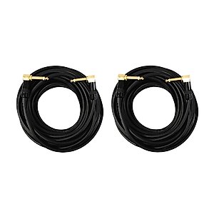 Audio2000's C27025NP2 25 Feet 1/4" TS Right Angle To 1/4" TS Right Angle Cable (2 Pack)