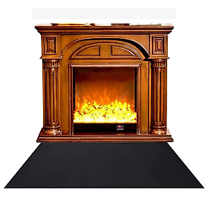 60 × 36 Inches Fire Resistant Mat for Fireplace, Rectangular Hearth Rugs for Fireplaces Fire Resistant, Floor Protective Rug for Indoor Outdoor, Reusable Under Grill Mat, Durable Fireproof Mat