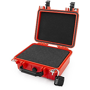 CASEMATIX Graded Card Storage Box Compatible with 22 BGS 35 One Touch 29 PSA Graded Sports Cards, Top Loaders, Waterproof Graded Card Case with Customizable Card Case Foam and Padlock