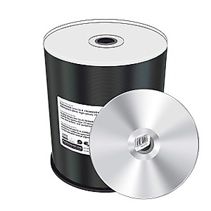100-Pak WATERGUARD & Glossy White Inkjet Hub DIAMONDSILVER 52X 80-Min CD-R's by MediaRange