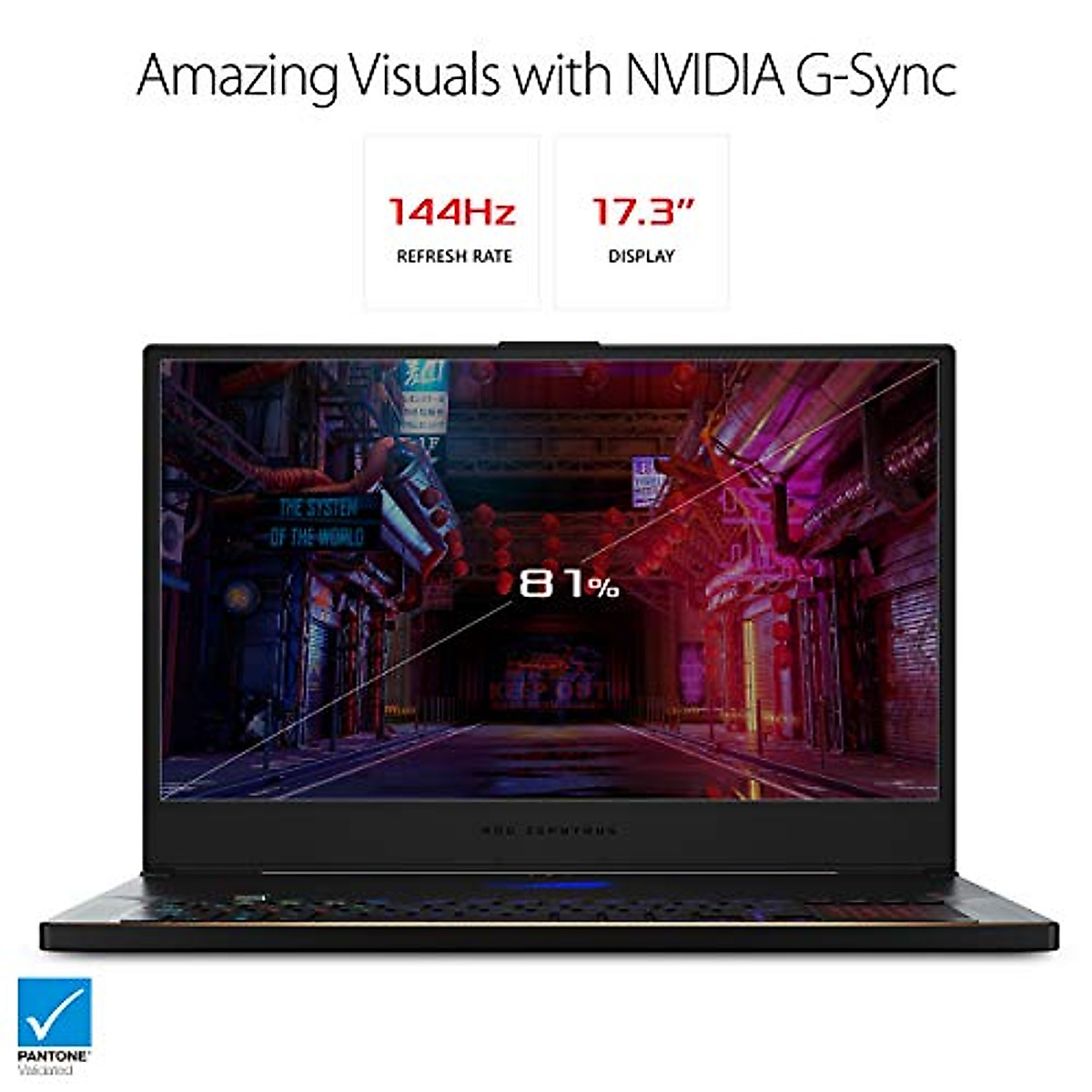 ASUS ROG Zephyrus S GX701 Gaming Laptop, 17.3” 144Hz Pantone Validated Full HD IPS, GeForce RTX 2080, Intel Core i7-8750H CPU, 16GB DDR4, 1TB PCIe Nvme SSD Hyper Drive, Windows 10 Pro - GX701GX-XS76