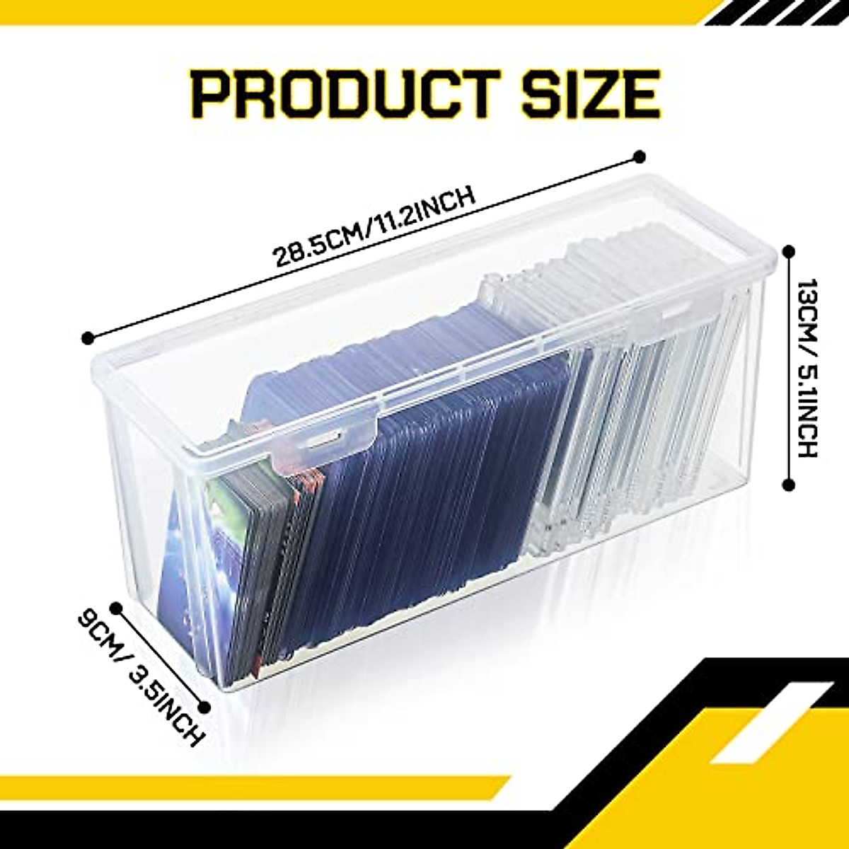 Lincia Deck Card Box Organizer Storage Compatible with MTG TCG 1100 Plus Plastic Trading Card Storage Box Hard Playing Card Case for Baseball Football Card Sleeves and Magnetic Card Holders (1)