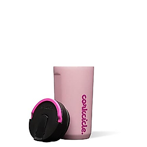 Corkcicle Kids Insulated Water Bottle WIth Straw, Stainless Steel, Cotton Candy, Holds 12 oz