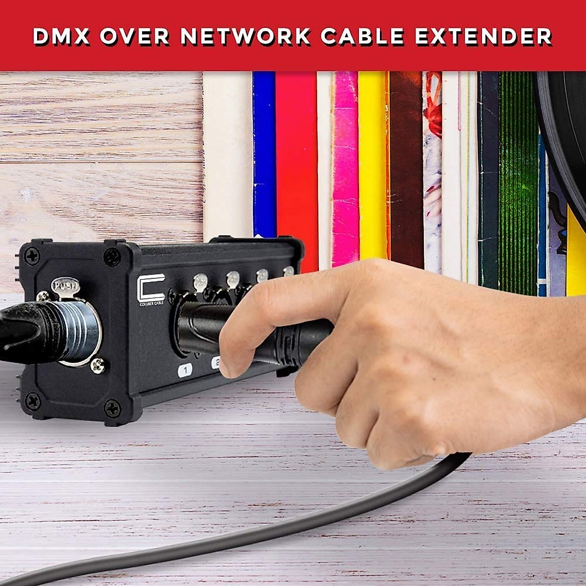 Pair of 4 Channel 3-Pin XLR Male and Female to Ethercon Cable -Compact Cat6 Multi Network Snake Receiver- XLR, AES, DMX Channels Over RJ45 Cat5/Cat6 Ethernet Cable