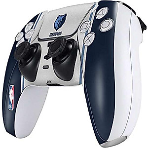 Skinit Gaming Decal Skin Compatible with PS5 and Compatible with PS5 Digital Edition DualSense Controller - Officially Licensed NBA Memphis Grizzlies Home Jersey Design