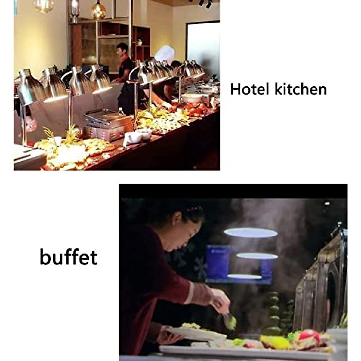 FUNNYBSG Food Warmer Lamp Food Heat Lamp Warmer Buffet Table Lamp Buffet Exhibition Heating Conservation Lights