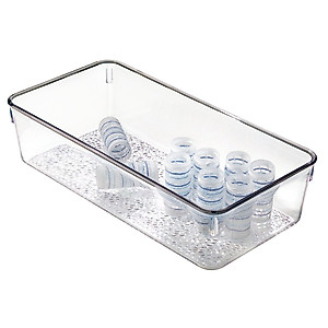 iDesign 49250 Rain BPA-Free Plastic Drawer Organizer Tray - 12" x 6" x 3", Clear