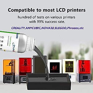 IFUN Toughness 3D Printer Resin Impact Resistant Resin Compatible with 405nm LCD DLP 3D Printer Gray 500ml