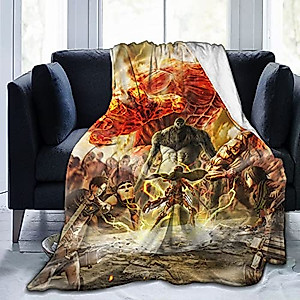 Anime Throw Blanket Levi Ackerman Throw Blanket Ultra-Soft Flannel Blanket