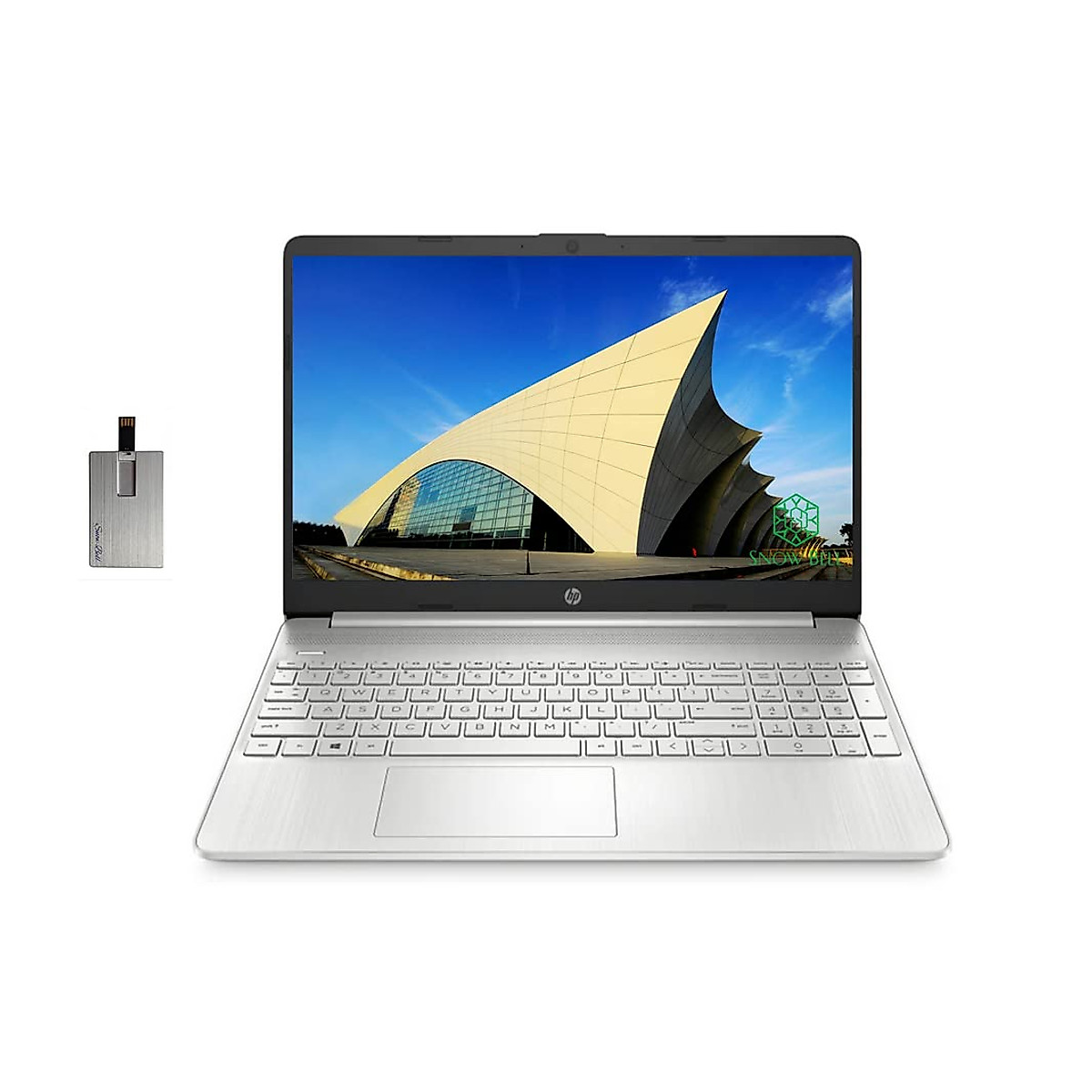 HP 2022 15.6" FHD Touchscreen Laptop Computer, Intel Core i5-1135G7 Processor, 12GB DDR4 RAM, 256GB SSD, Intel Iris Xe Graphics, HD Webcam, Media Card Reader, Windows11, Silver, 32GB USB Card