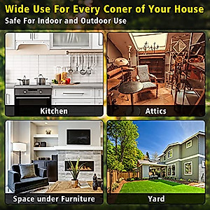 Mouse Station with Keys Black 6 Pack, Key Required Mouse Stations, Mice Stations, Keeps Children and Pets Safe Indoor & Outdoor