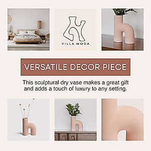 Villa Moda Lila Abstract Sculptural Decorative Modern Vase, Pink