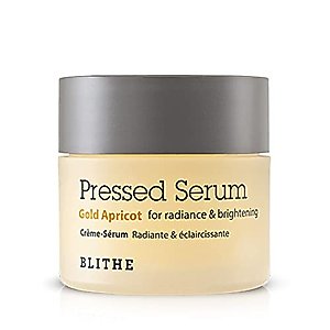 Blithe Pressed Serum Gold Apricot Korean Face Moisturizer - Creamy Niacinamide Serum for Natural Glow & Radiance, Freckle Remover & Skin Brightening Cream for Face 0.74 Fl Oz