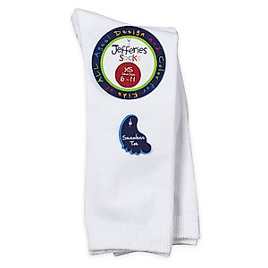 Jefferies Socks Baby Girls Boys Seamless Cotton Dress Knee High Socks 2 Pair Pack (Newborn - USA Shoe 0-1 - Age 1-3 Months, White)