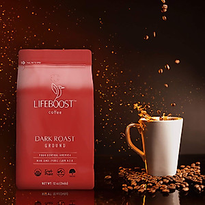 Lifeboost Coffee Whole Bean & Ground Coffee - 2 Pack Bundle - Low Acid Dark Roast x 2