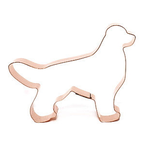 Golden Retriever Dog Breed Cookie Cutter 4.75 X 3.5 inches - Handcrafted Copper Cookie Cutter by The Fussy Pup