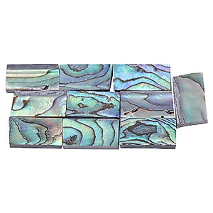 Guitars Fretboard Inlay Material, 10Pcs Abalones Shells Blanks Handle for Mosaic Art for Jewelry Design