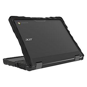 Gumdrop DropTech Laptop Case Fits Acer Chromebook Spin 511 (R756TN) 2-in-1 - Rugged Drop Tested and Shockproof Reliable Device Protection for Kids K-12 Students School Office or Business Use - Black