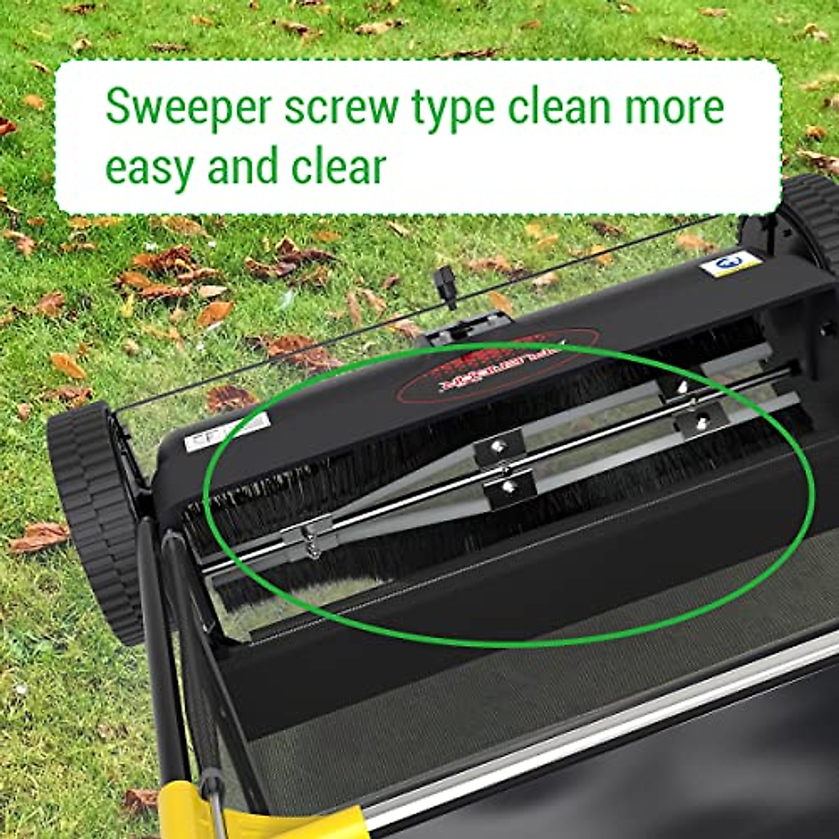 SPLENDOR LS-650A 26-Inch Push Lawn Sweeper, 26 Inches, Black