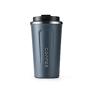 MUCR Vacuum Travel Mug 18oz, Double Wall Stainless Steel Insulated Coffee Cups with Snap Lid, Vacuum Cup for Coffee,Tea and Soda, Blue