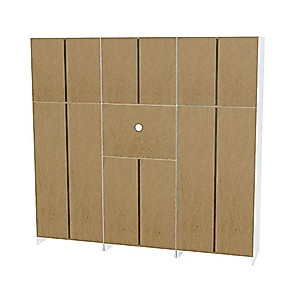 Inval Galley 3-Piece Kitchen Storage System, White and Vienes Oak