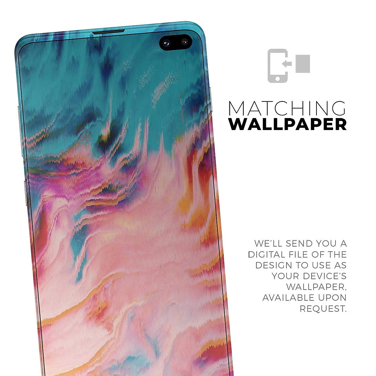 DesignSkinz Liquid Abstract Paint Remix V84 Protective Vinyl Decal Wrap Skin Cover Compatible with The Samsung Galaxy S20 (Screen Trim & Back Glass Skin)