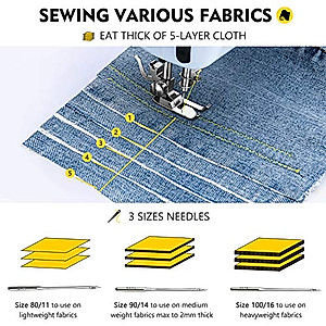 Magicfly Portable Sewing Machines, 12 Built-in Stitches Mini Sewing Machine for Beginner with Reverse Sewing, 3 Replaceable Feet, Extension Table, Accessory Kit, Blue