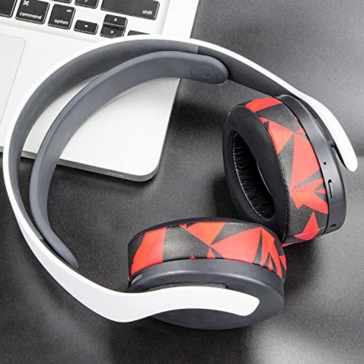 SOULWIT Cooling Gel Earpads Replacement for Sony Playstation 5 Pulse PS5 3D Wireless Headset, Ear Pads Cushions with Noise Isolation Foam - Red Storm