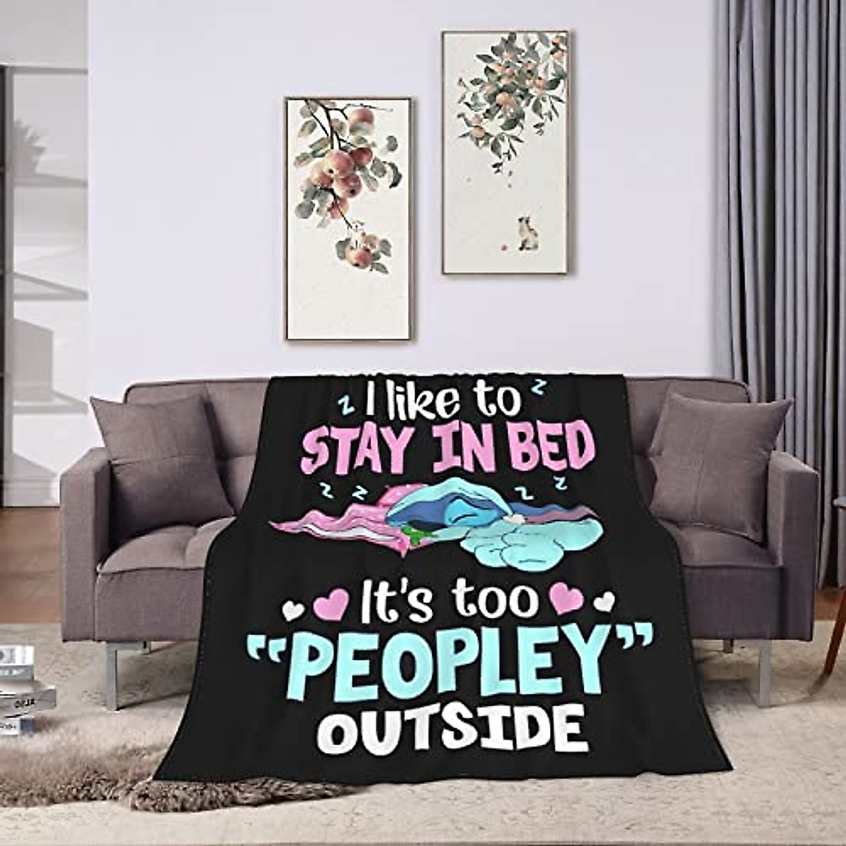 MANMAT Cartoon Throw Blanket Lightweight Cozy Couch Bed Super Soft and Warm Flannel Fleece Microfiber Throws Blankets for All Seasons 50''x40''