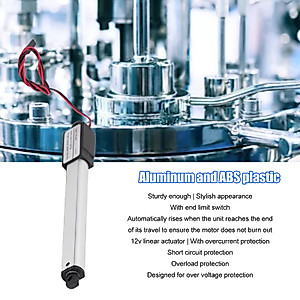 12V Electric Linear Actuator Waterproof Micro Linear Actuator 64N Force 15mm s Speed IP54 for Agricultural Iatrical Machinery (100mm)
