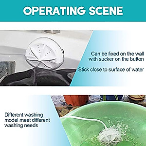 Coisound1688 Portable Ultrasonic Washing Machine, Mini Turbo Washer, Turbine Sterilizes Compact Washer with USB for Travel, Business Trip Apartment, Dorm (White), whiteNEW