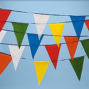 Multi-Colored Pennant String (105’L) - Banner String Flags