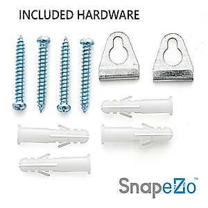 SnapeZo Notice Frame 11x17 Inches, Red 1 Inch Aluminum Profile, Front-Loading Snap Frame, Wall Mounting, Sleek Series