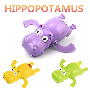 5 Pack Pool Float Bath Toys, Wind Up Swimming Bathtub Animals for Boys Girls Toddlers , Fish Tortoise Hippocampus Crocodile Duck, Smooth Cute Shower Water Toy (Random Color)