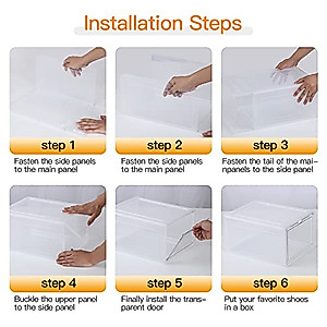 Hat Organizer Box for Baseball Caps (3 Pack) - Transparent Hat Display, Stackable Dust Hat Rack with Magnetic Door, Easy to assemble stylish hat stand for stylish hat display（transparent）