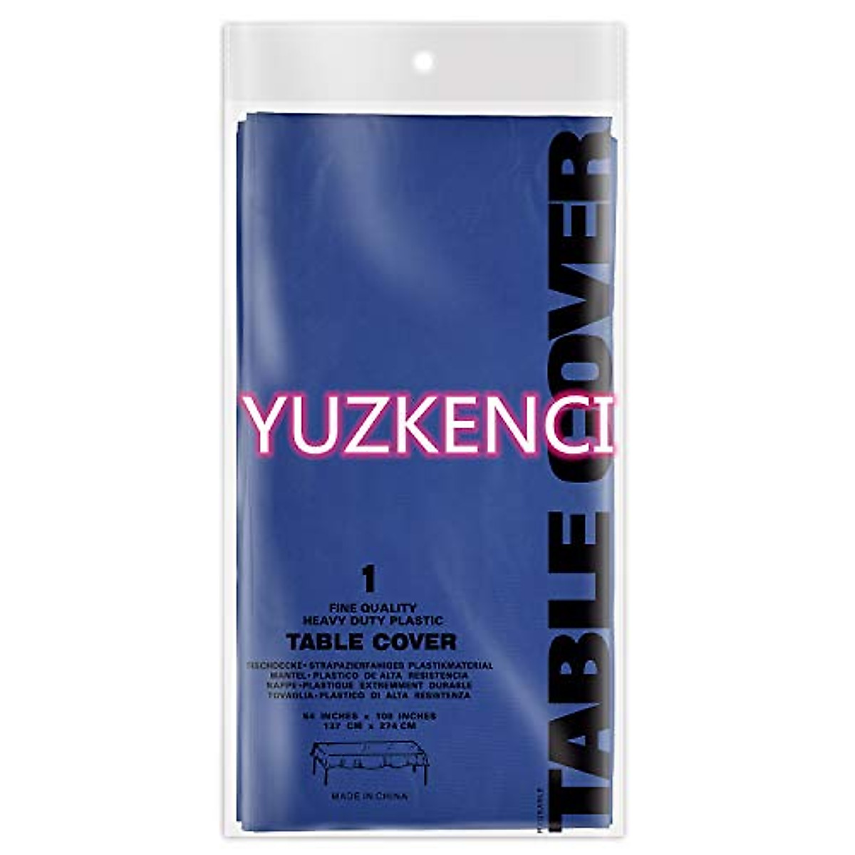 YUZKENCI Assorted Color 6 Pack Premium Disposable Plastic Tablecloth 54 Inch. x 108 Inch. Rectangle Table Cover