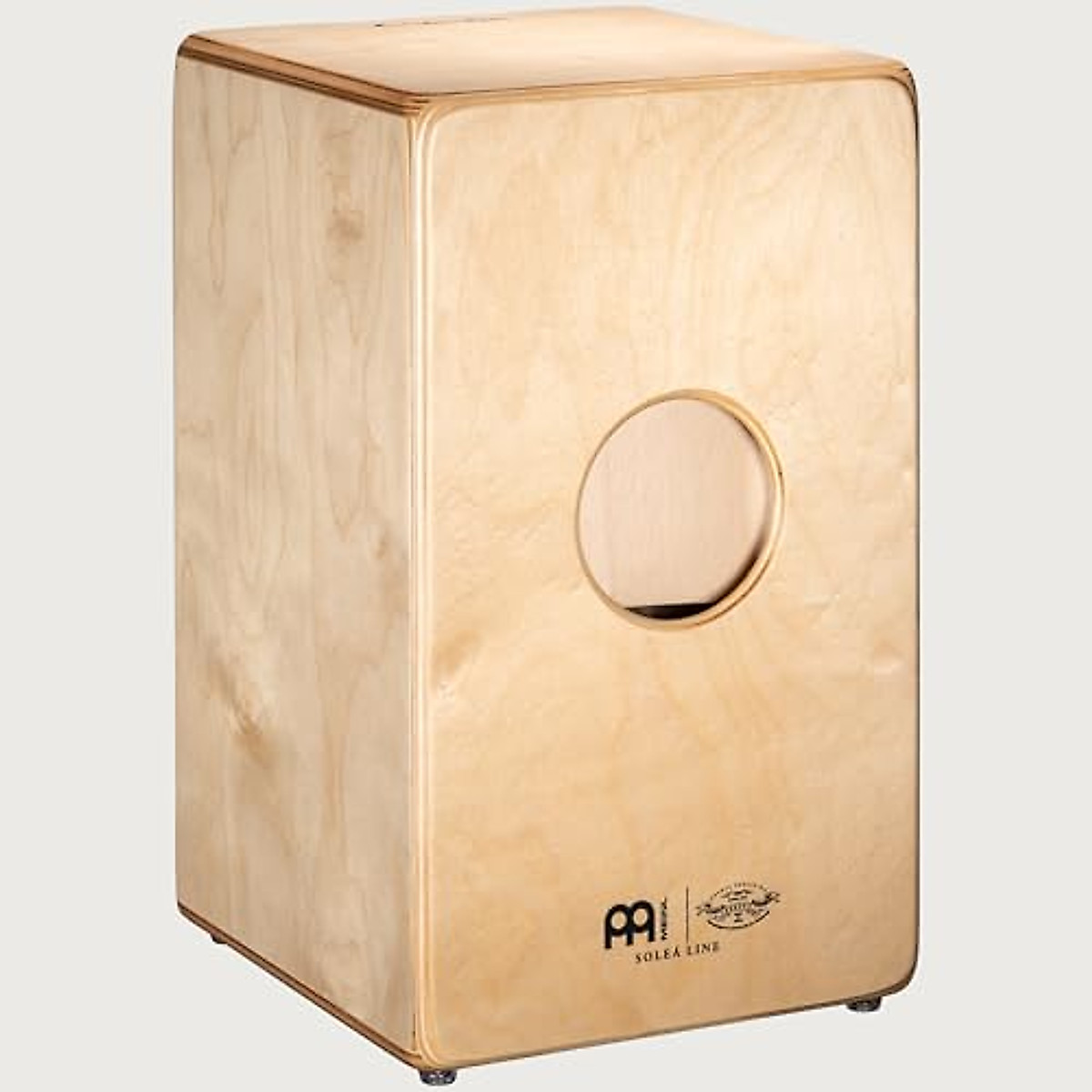 Pickup Cajon Box Drum with Snare Effect and Electronics for Amp or PA System, Artisan Edition — MADE IN SPAIN — Baltic Birch Body/Dark Olive Burst Frontplate, 2-YEAR WARRANTY