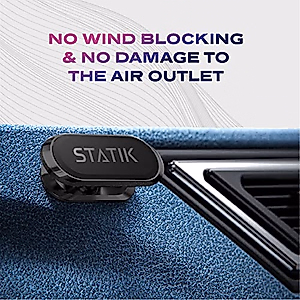 Statik Hypermount - Magnetic Phone Holder - Stick Anywhere Cellphone Mount - Universal Dashboard Mount Fit for All Phone Types - Easy to Install, Strong Magnet - Black